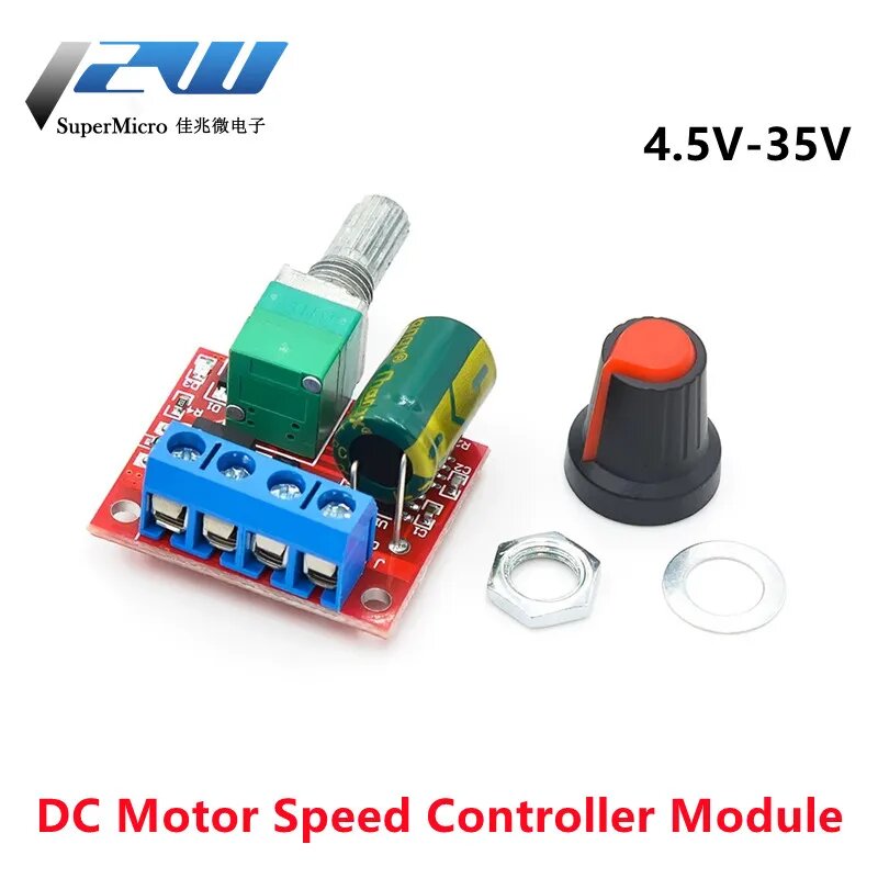 Мини 5A 90 Вт ШИМ 12 В постоянного тока модуль контроллера скорости двигателя DC-DC 4,5 В-35 В регулируемый регулятор скорости переключатель регулятора 24 В