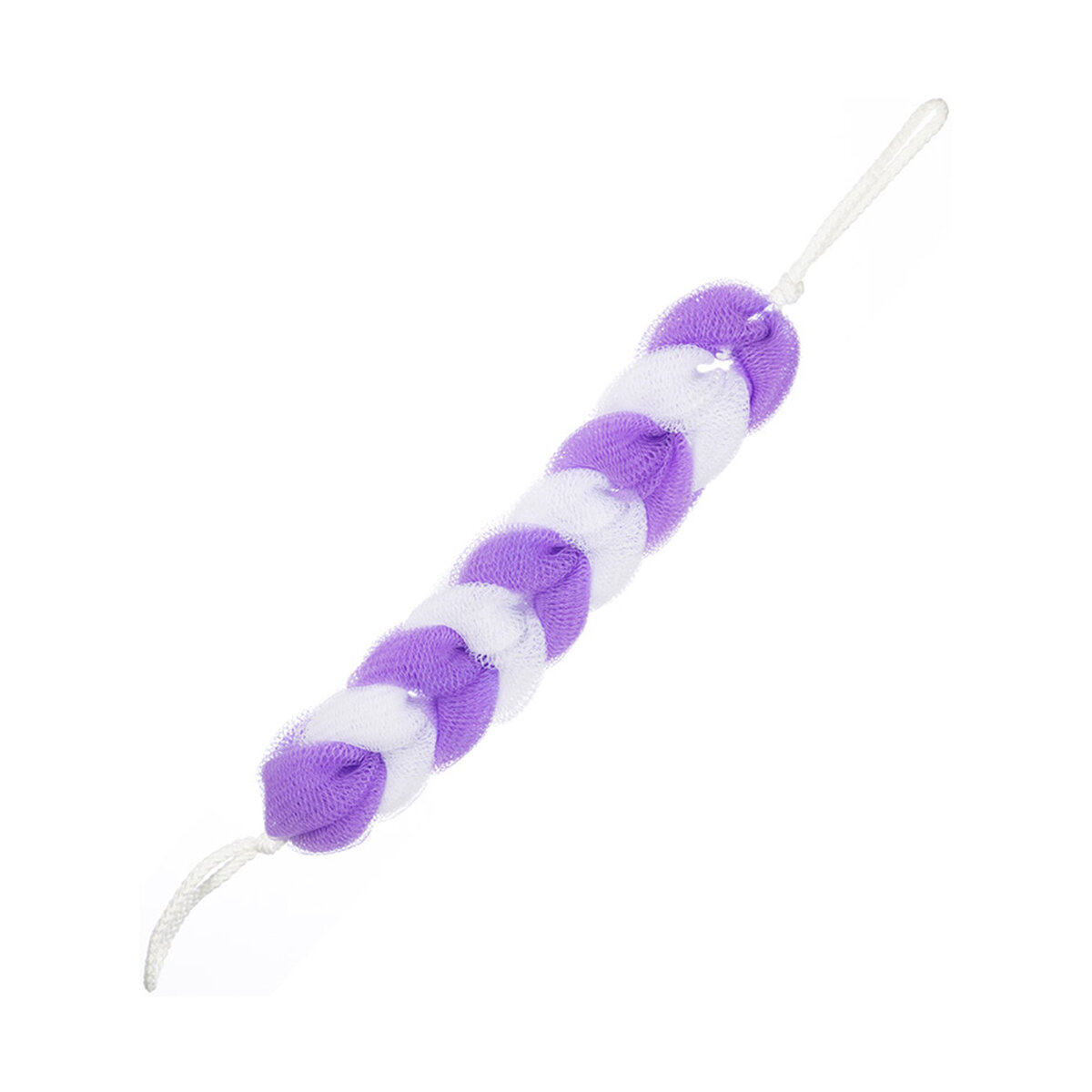 Мочалка для тела Рыжий кот "Косичка", нейлон, плетёная, длина 50 см
