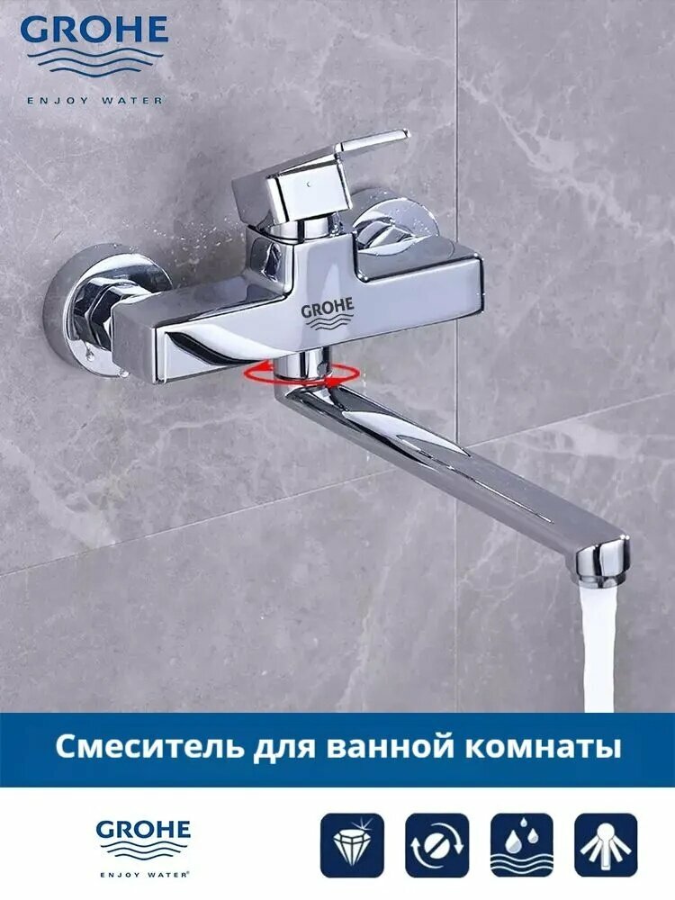 Смеситель для ванной комнаты GROHE смеситель для ванны