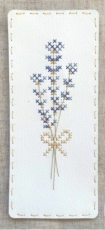 Вышивка нитками набор Неокрафт "Закладка. Лаванда" 7x16 см, Цветы