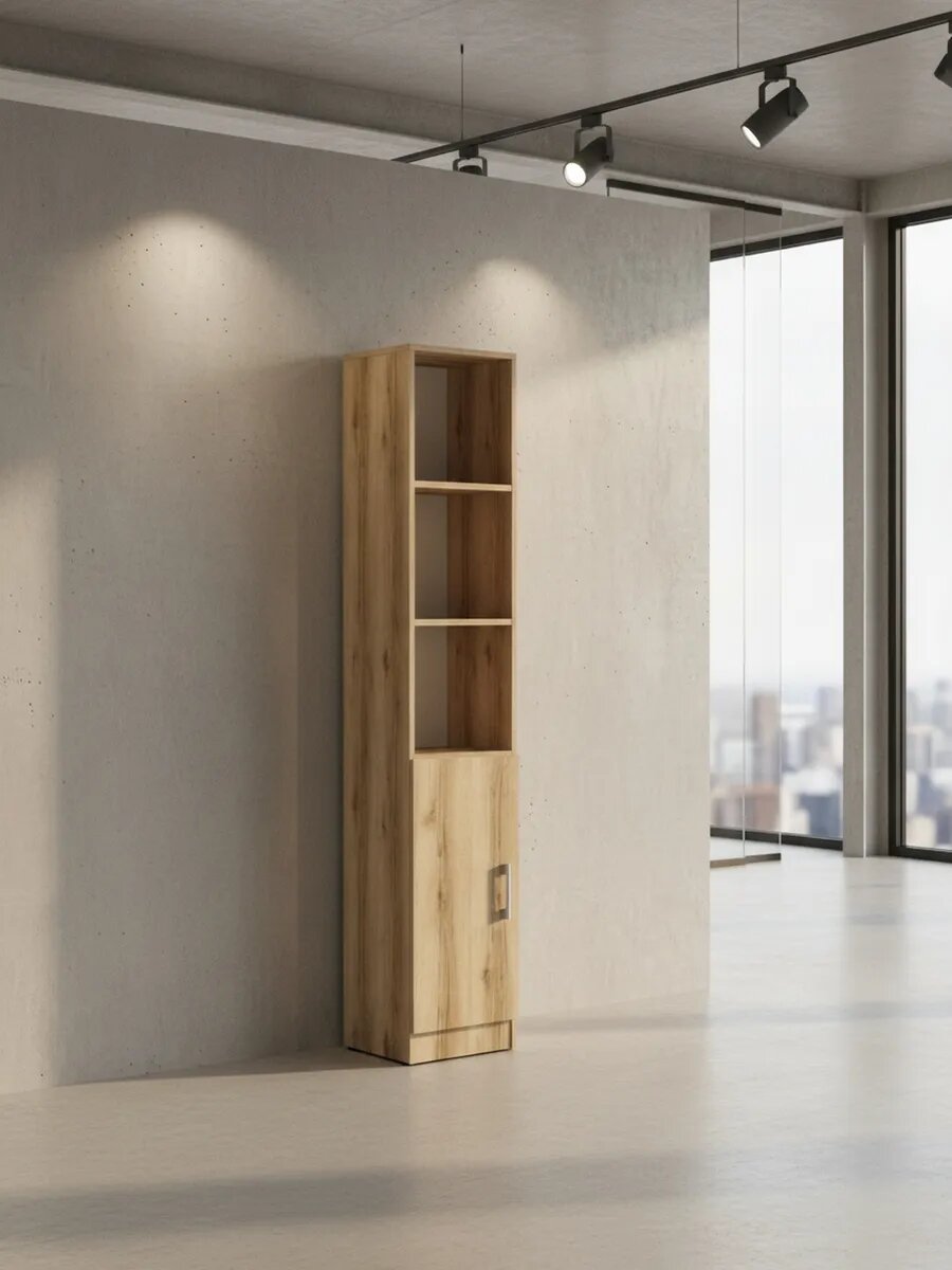 В спальню шкаф FRESTER распашной пенал с полками для одежды, от производителя