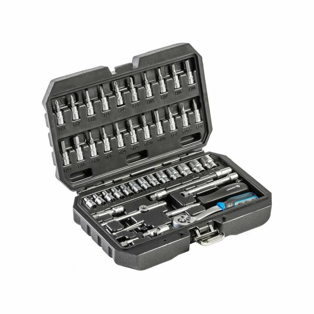Набор инструментов HOEGERT TECHNIK 46 шт, 1/4" Черный HT1R216
