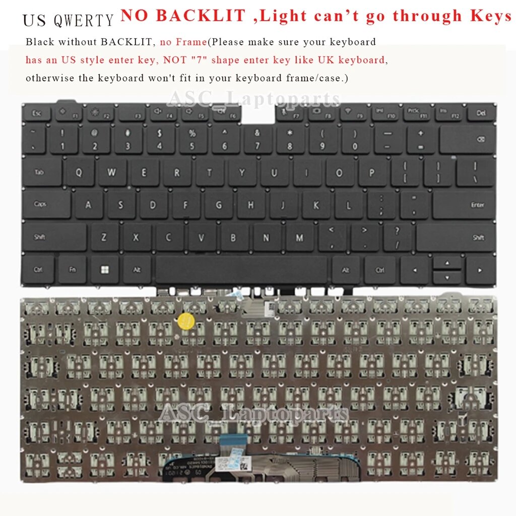 Сменная клавиатура JEANSSION для Huawei MateBookD14 черная Черный, US QWERTY