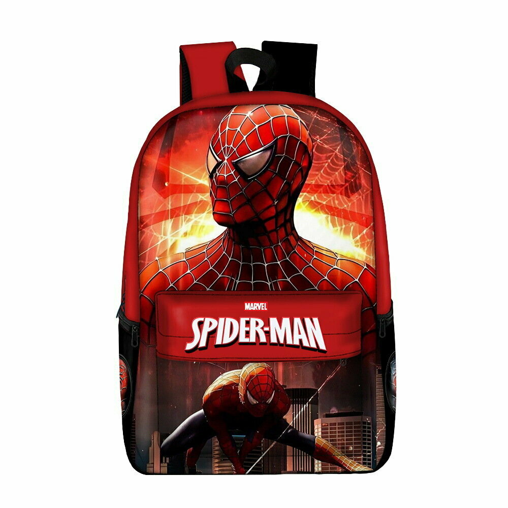 17-дюймовая школьная сумка для мальчиков, рюкзак с 3D цифровой печатью, милый школьный рюкзак с изображением Человека-паука, готов к доставке