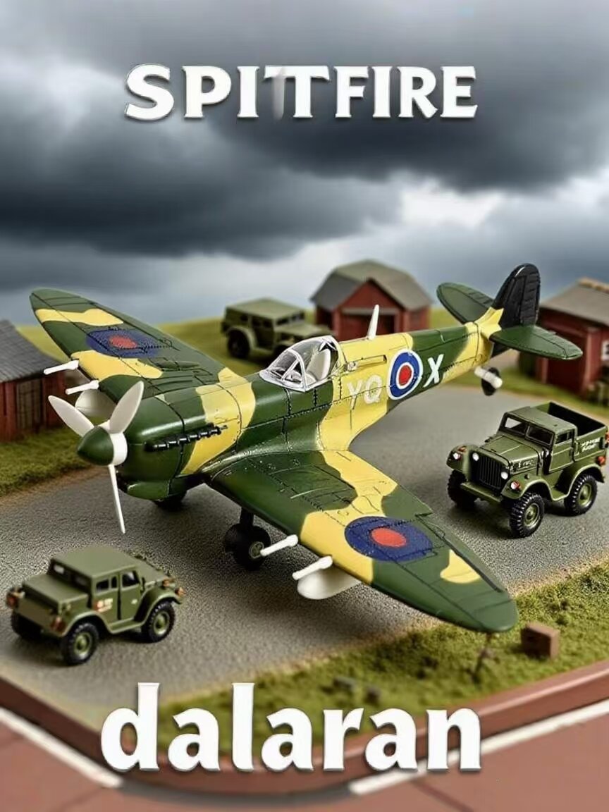 Сборная модель самолета Spitfire 1/48, без клея и краски, для любителей авиации - Dalaran