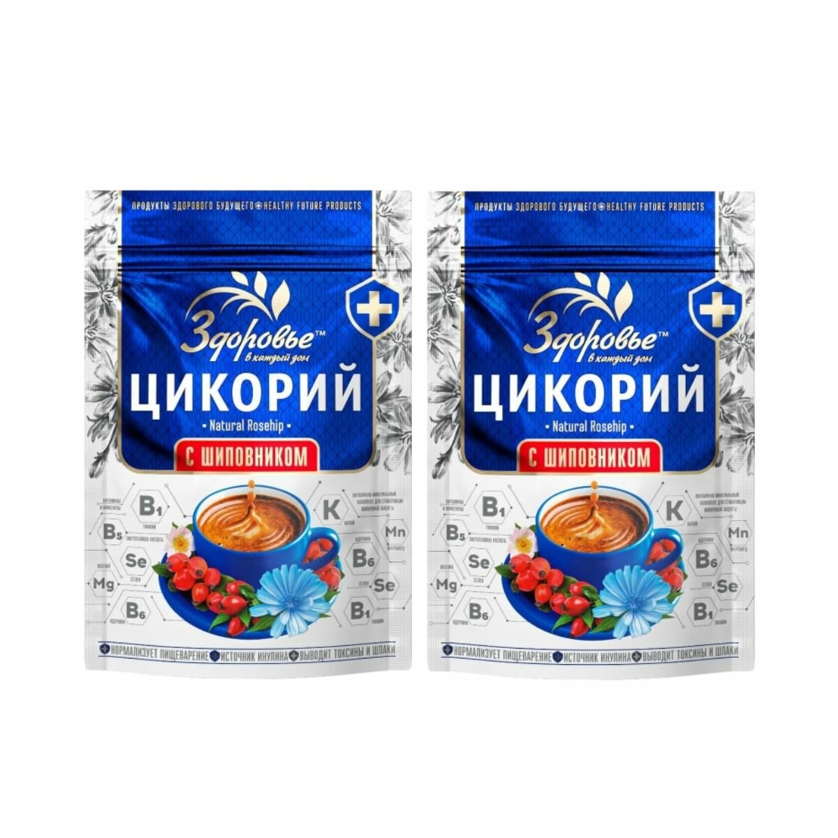 Вокруг света Цикорий гранулированный с шиповником Здоровье , 85 г, 2 шт.