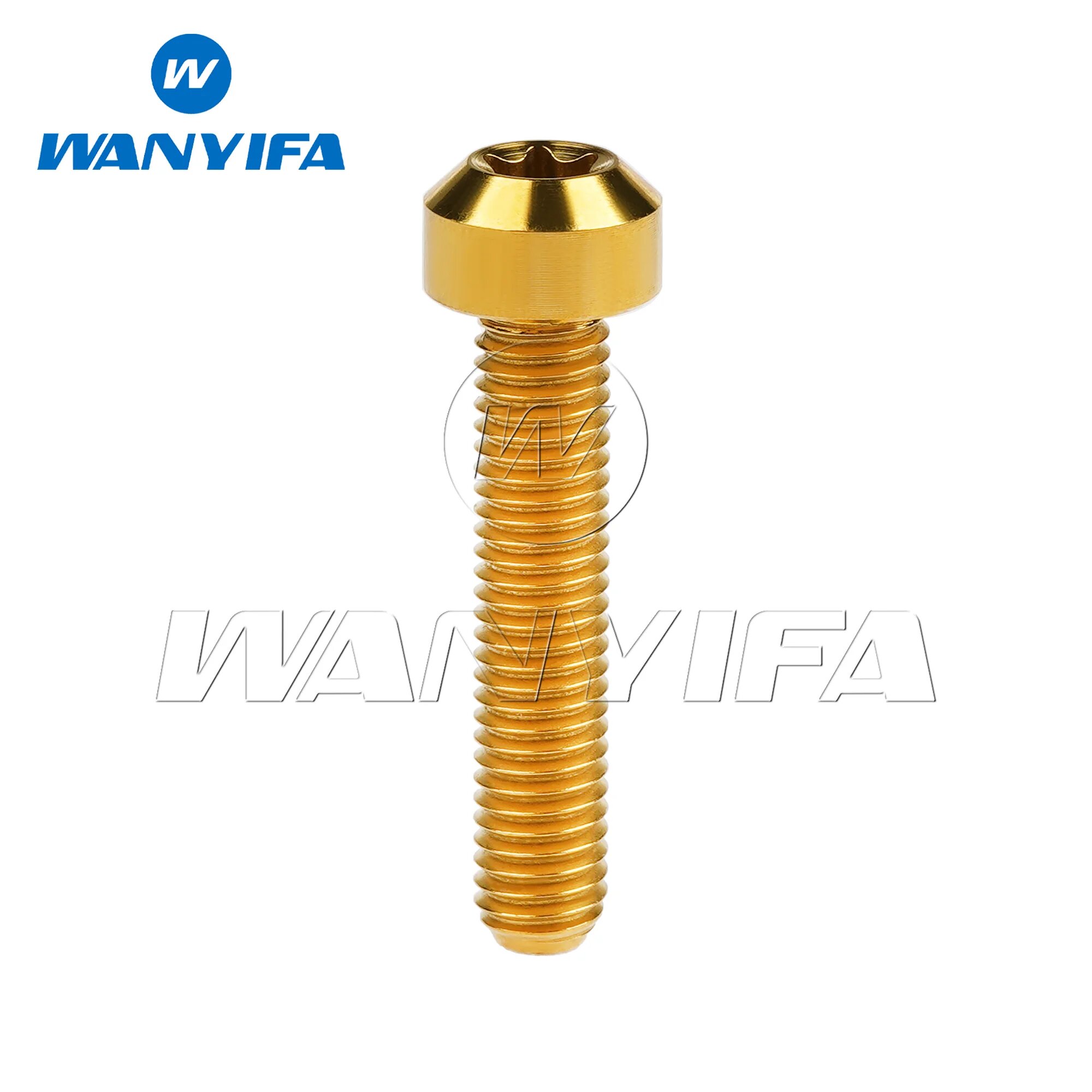 Wanyifa титановые болты M5/M6/M8 с шестигранной головкой для мотоциклов M6, Gold, 10mm