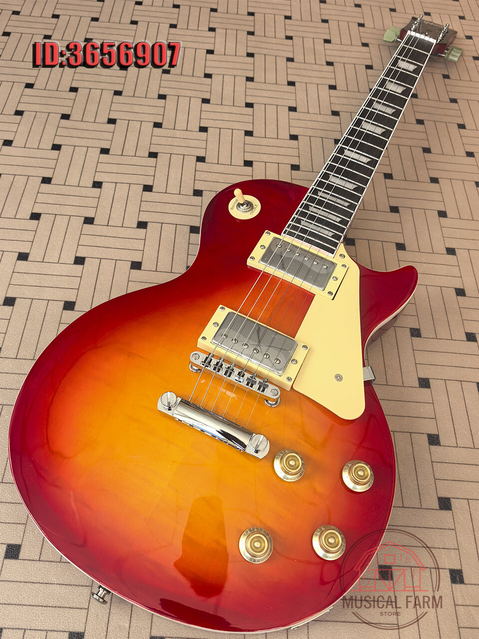 Электрогитара Les Paul Orange & Red & Silver