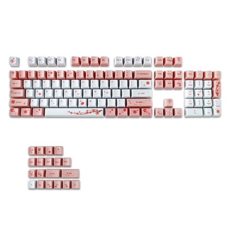 Механическая клавиатура с сублимацией из ПБТ на 123 клавиши keycap-Sakura