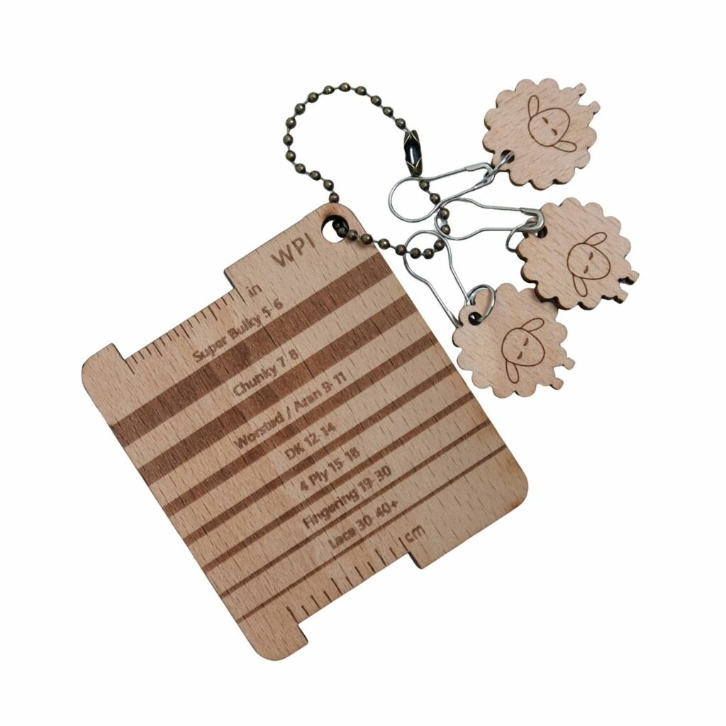 Деревянная вязальная игла, измеритель пряжи, линейка, инструмент для шитья, набор подвесок точного измерения