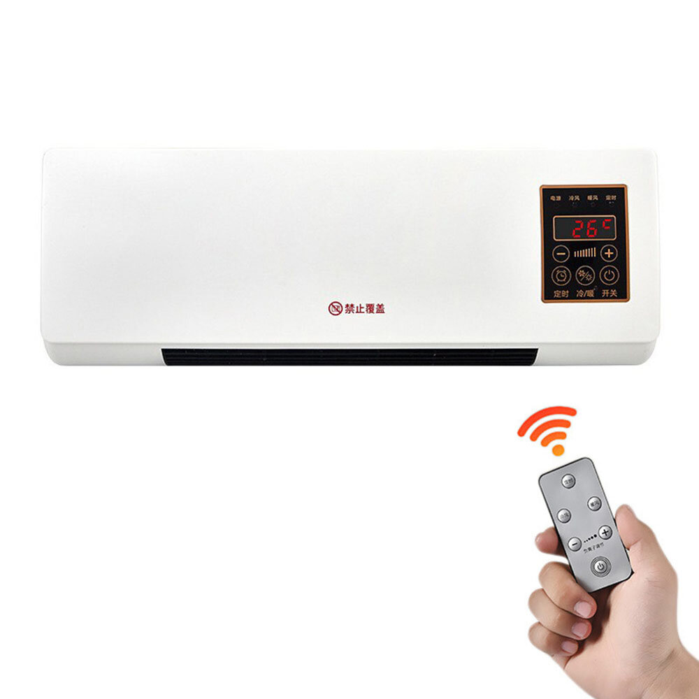 Мобильный кондиционер маленький обогреватель ванной комнаты для дома спальни настенный электрический обогреватель двухместный обогрев и охлаждение [сенсорный тип] паттерн европейский розетка2-199 штук