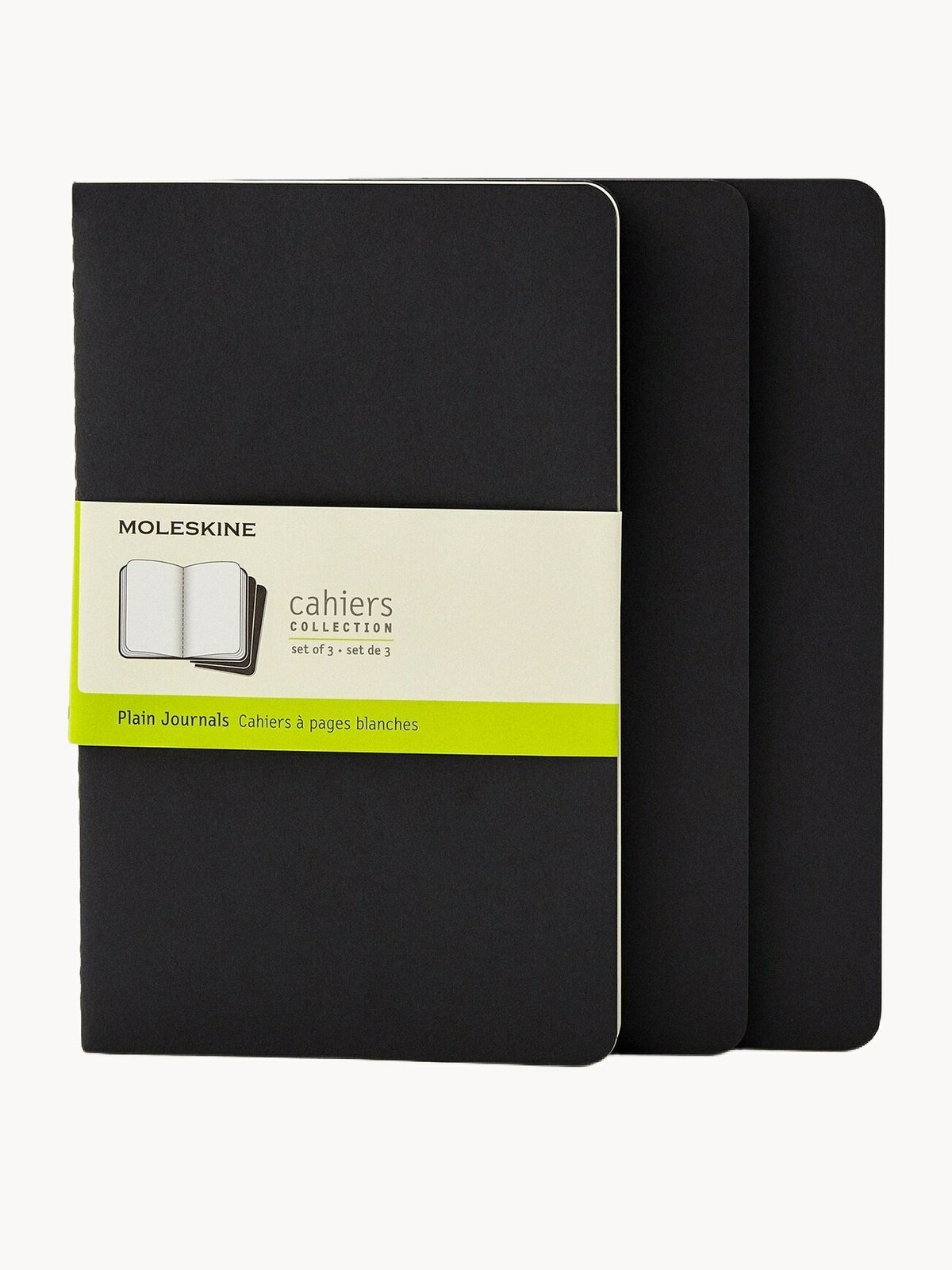 Набор блокнотов Moleskine Cahier Journals QP313 Pocket 90x140мм, обложка картон, 64стр, нелинованный, черный (3шт)