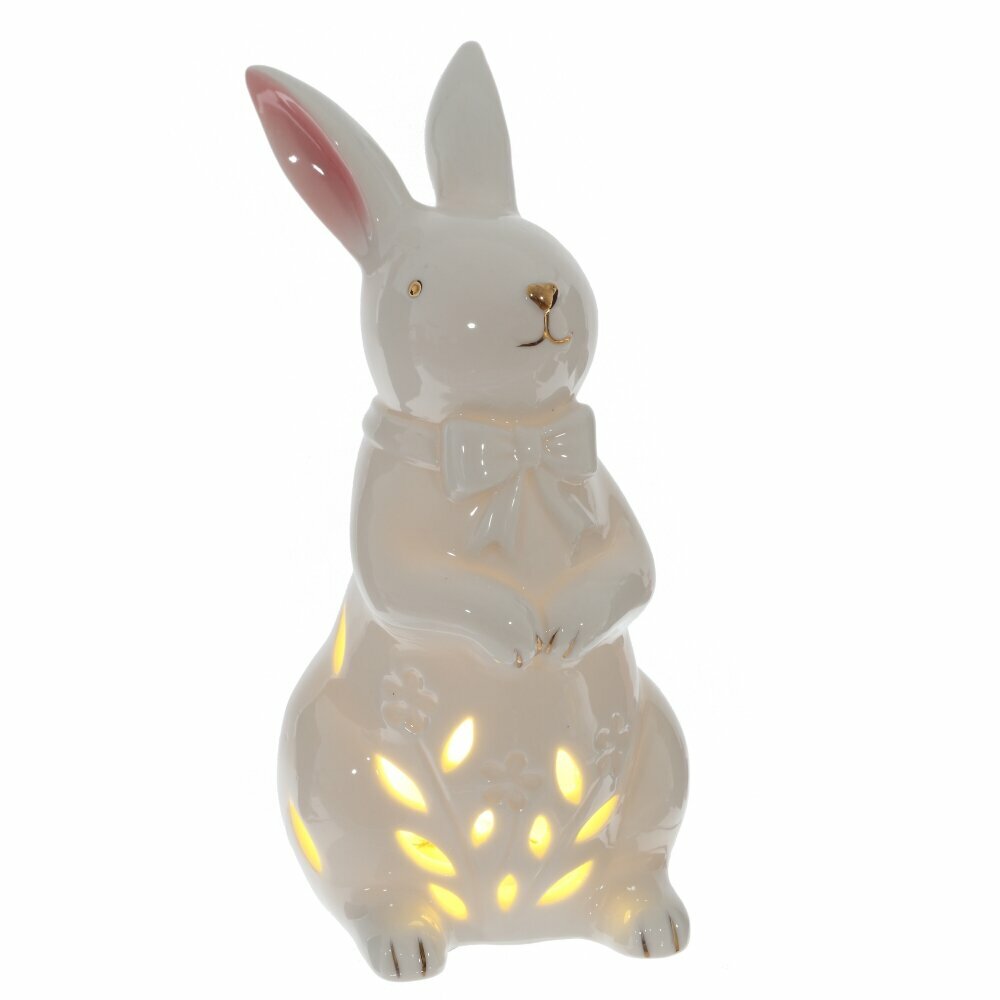 Статуэтка Заяц (подсветка, 3xLR44 н/п), 7х8х15 см KSM-819210