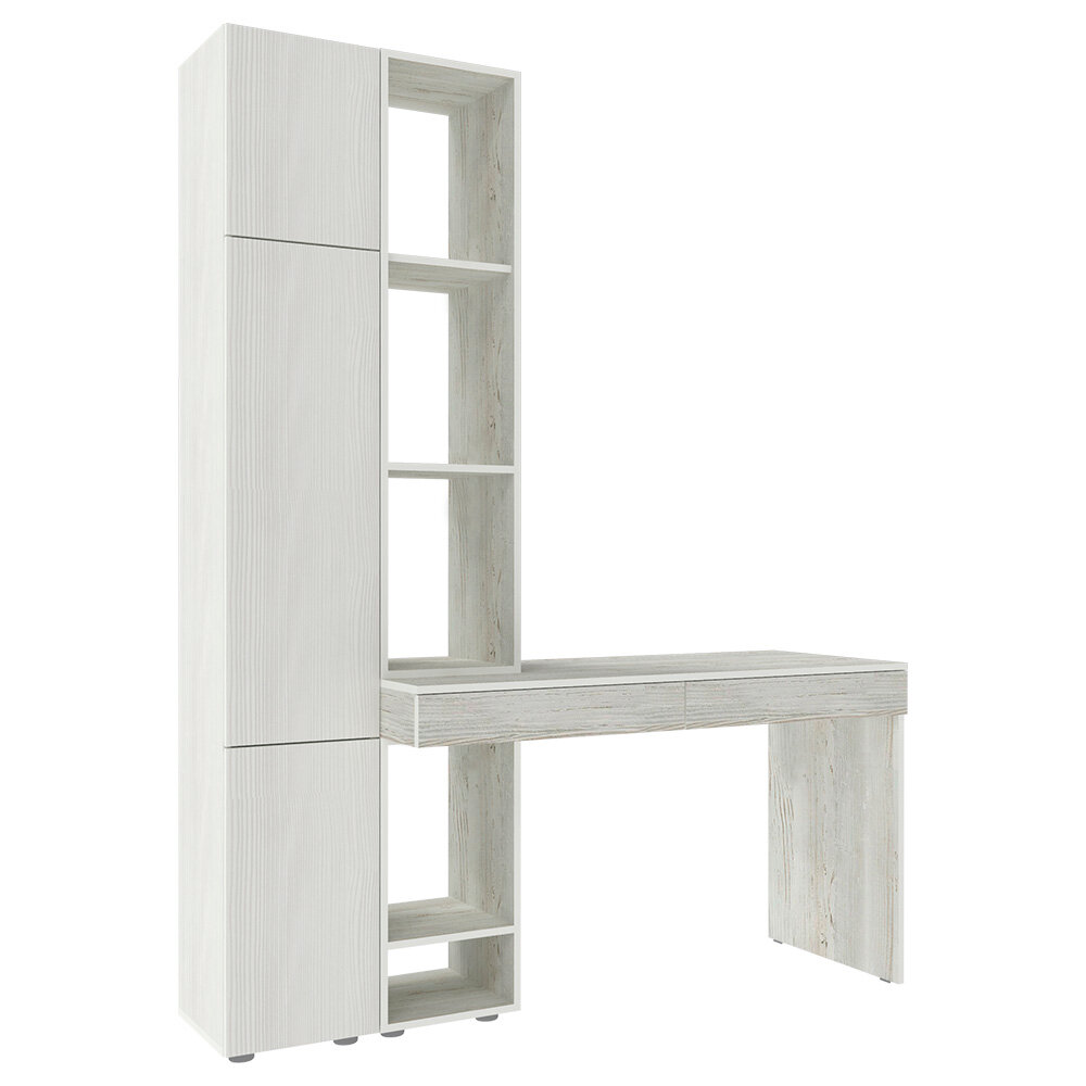 Стол письменный со стеллажом 1512 Винтерберг Белое Дерево