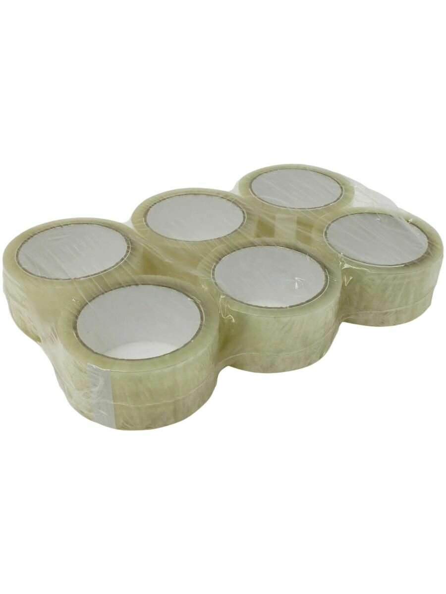 Скотч прозрачный / клейкая лента / скотч упаковочный 48мм / 150м / 43мкм (6 шт)