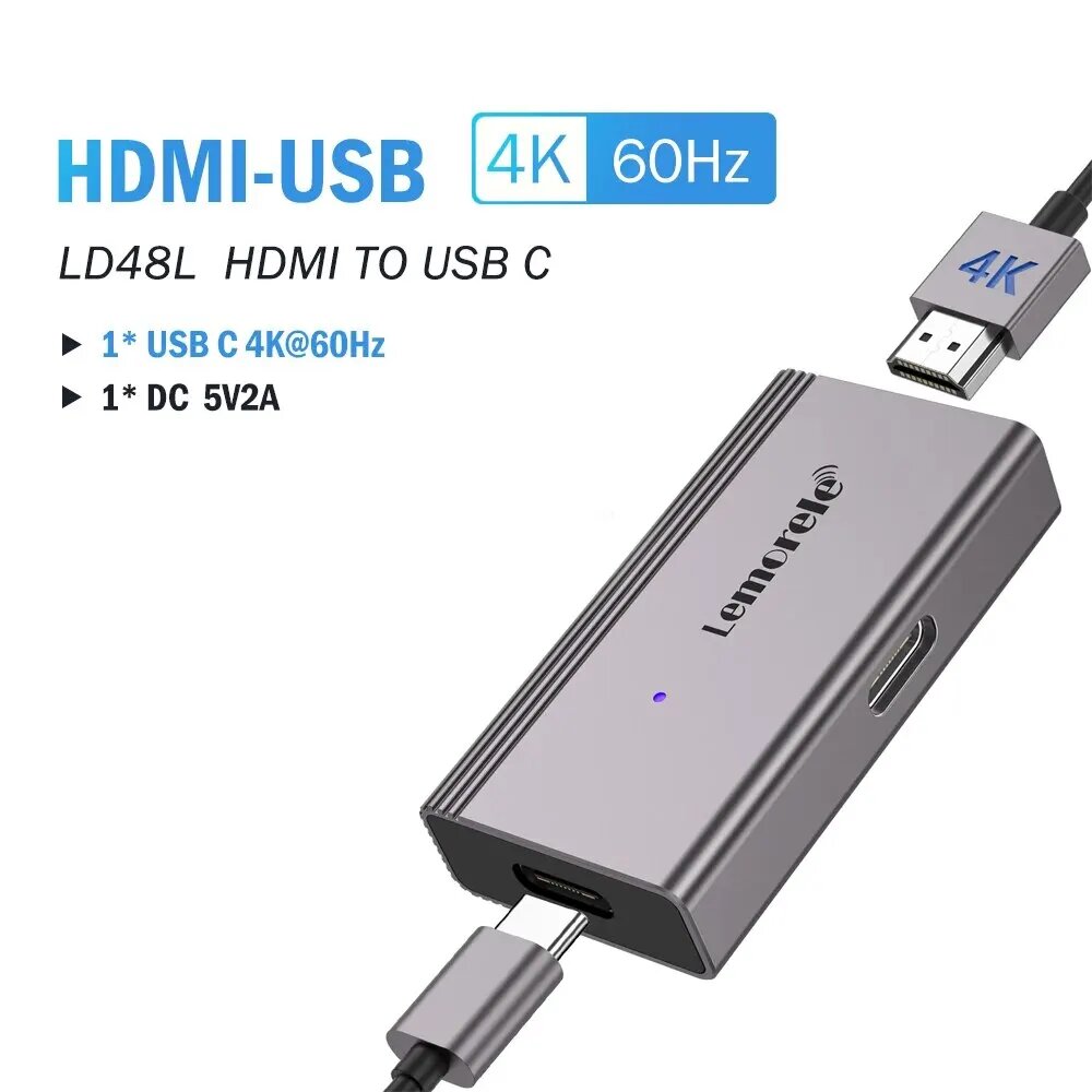 Адаптер Lemorele HDMI-USB-C 4K 60Гц
