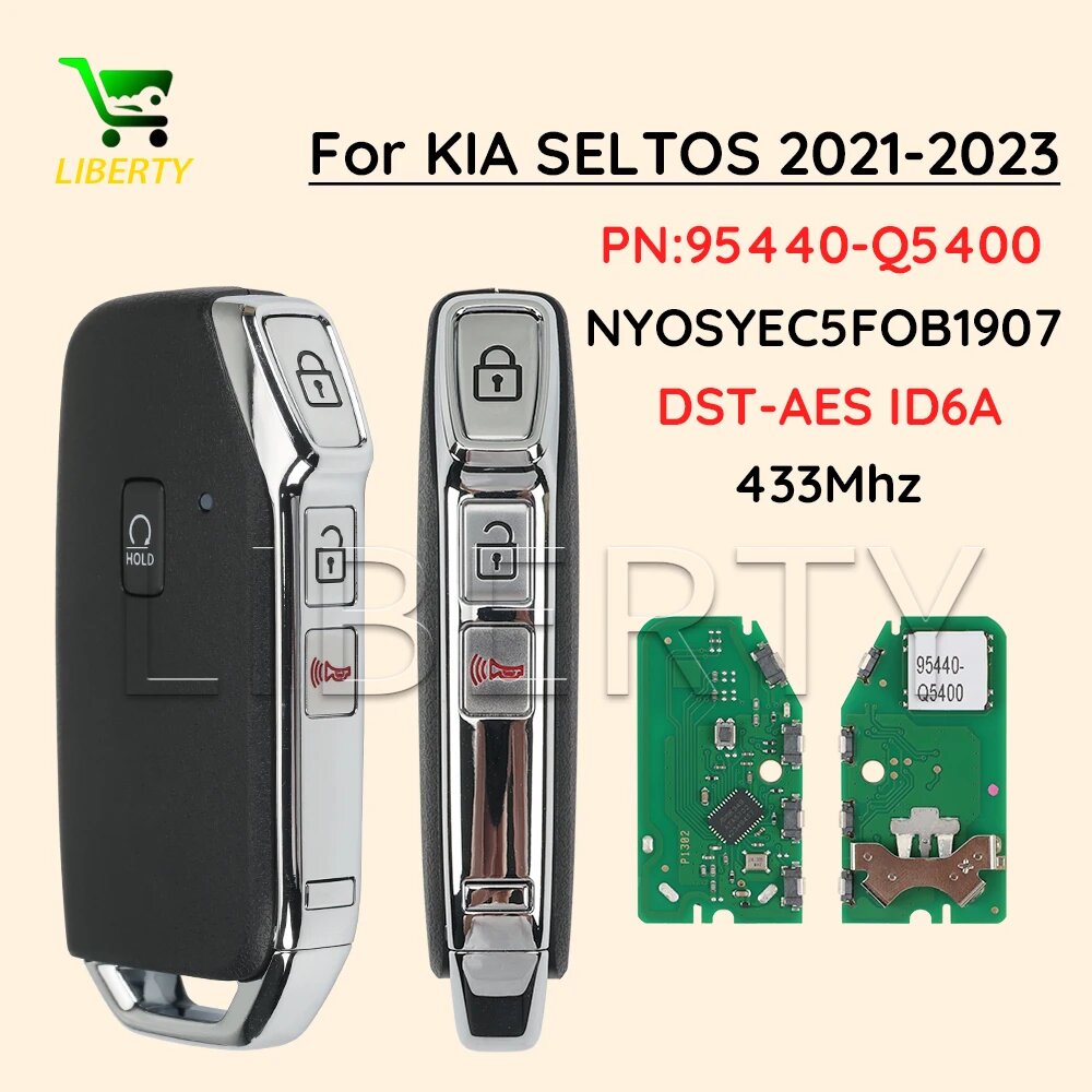 Liberty PN 95440-Q5400 для KIA SELTOS 2021 2022 2023 бесконтактный умный дистанционный брелок DST-AES ID6A 433 МГц NYOSYEC5FOB1907 Автомобильные ключи