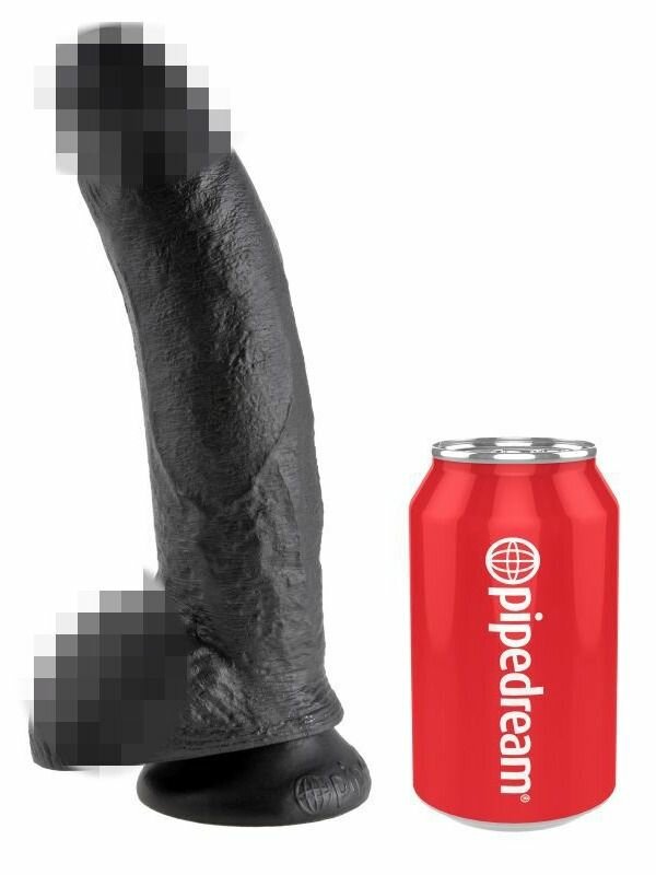 Pipedream фаллоимитатор реалистичный на присоске King Cock 9, дилдо из ПВХ черный 22,9 см