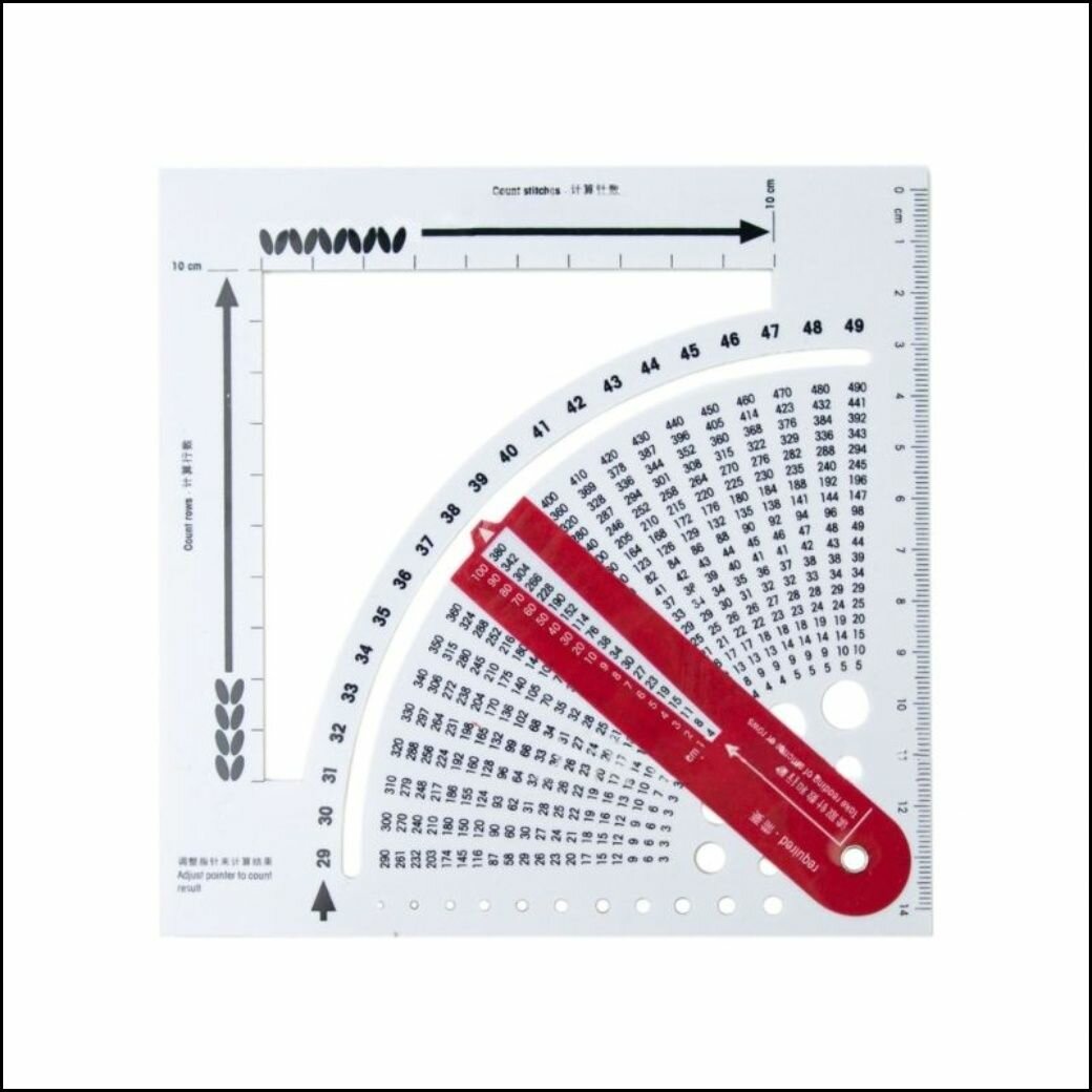 Линейка для измерения плотности вязания