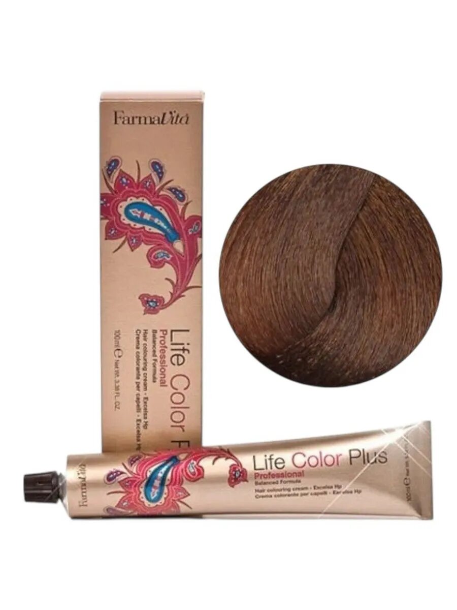 Краска для волос Farmavita Life Color Plus Prof, Перманентный краситель с низким содержанием аммиака, 7.13