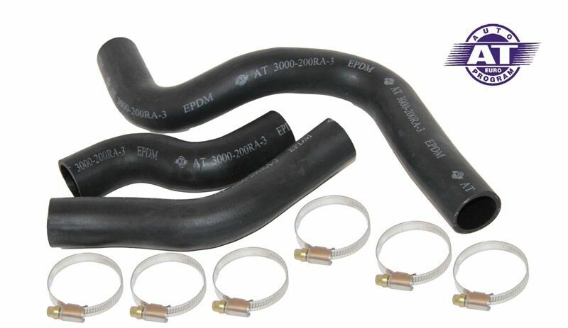 Комплект патрубков радиатора с хомутами арт. AT 3000-200RA-3 для 3шт DAEWOO LANOS 97- 1.5