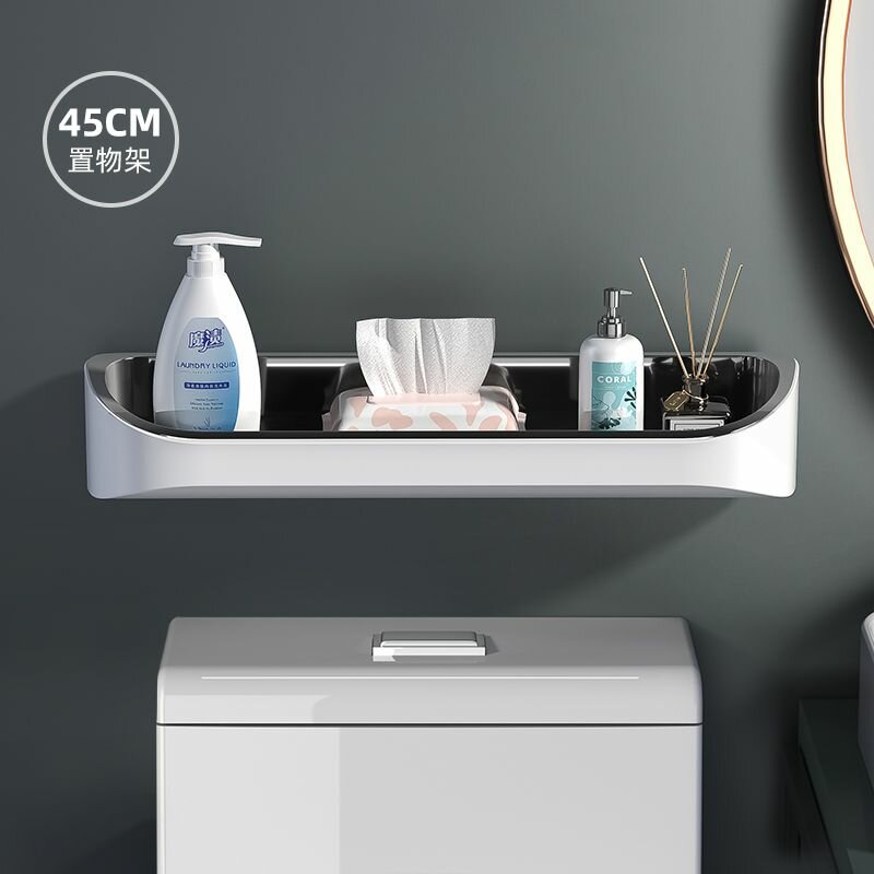 Настенная полка для хранения в ванной без сверления, пластиковая утолщенная подставка для умывальника, органайзер для ванной