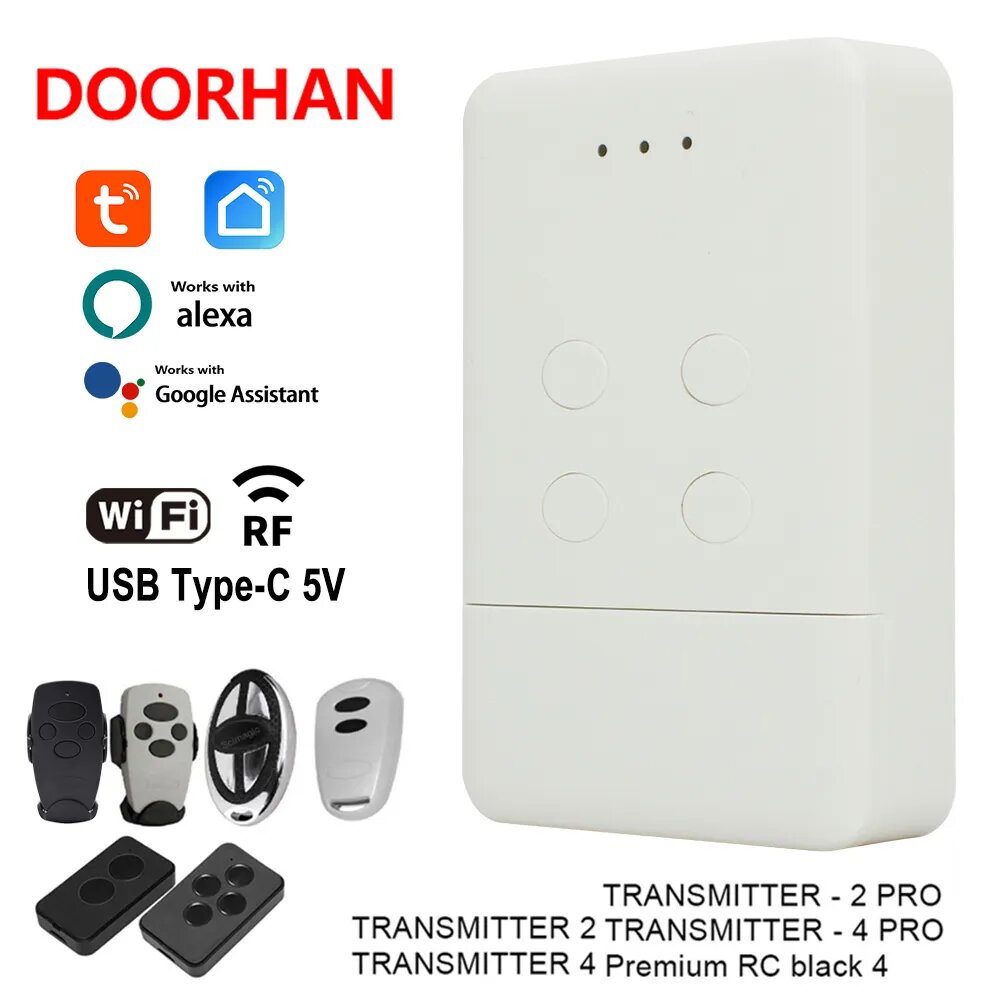 Новый Умный DOORHAN RF Wifi конвертер ворота пульт, дистанционного управления Tuya App для Transmitter 2-pro 4pro 433 Функция обмена, Alexa Google Home, 1шт