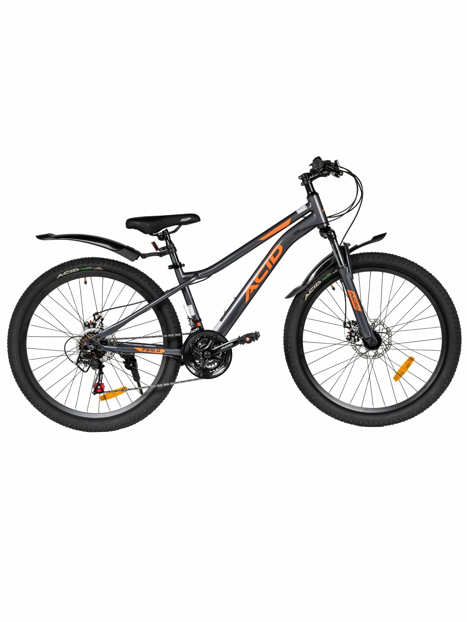 Велосипед горный взрослый 26 дюймов ACID F 610 D рама 14 дюймов темно-серый/оранжевый