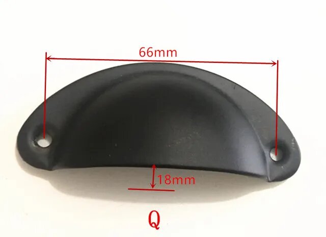 Ручки для шкафов черные алюминиевые 1