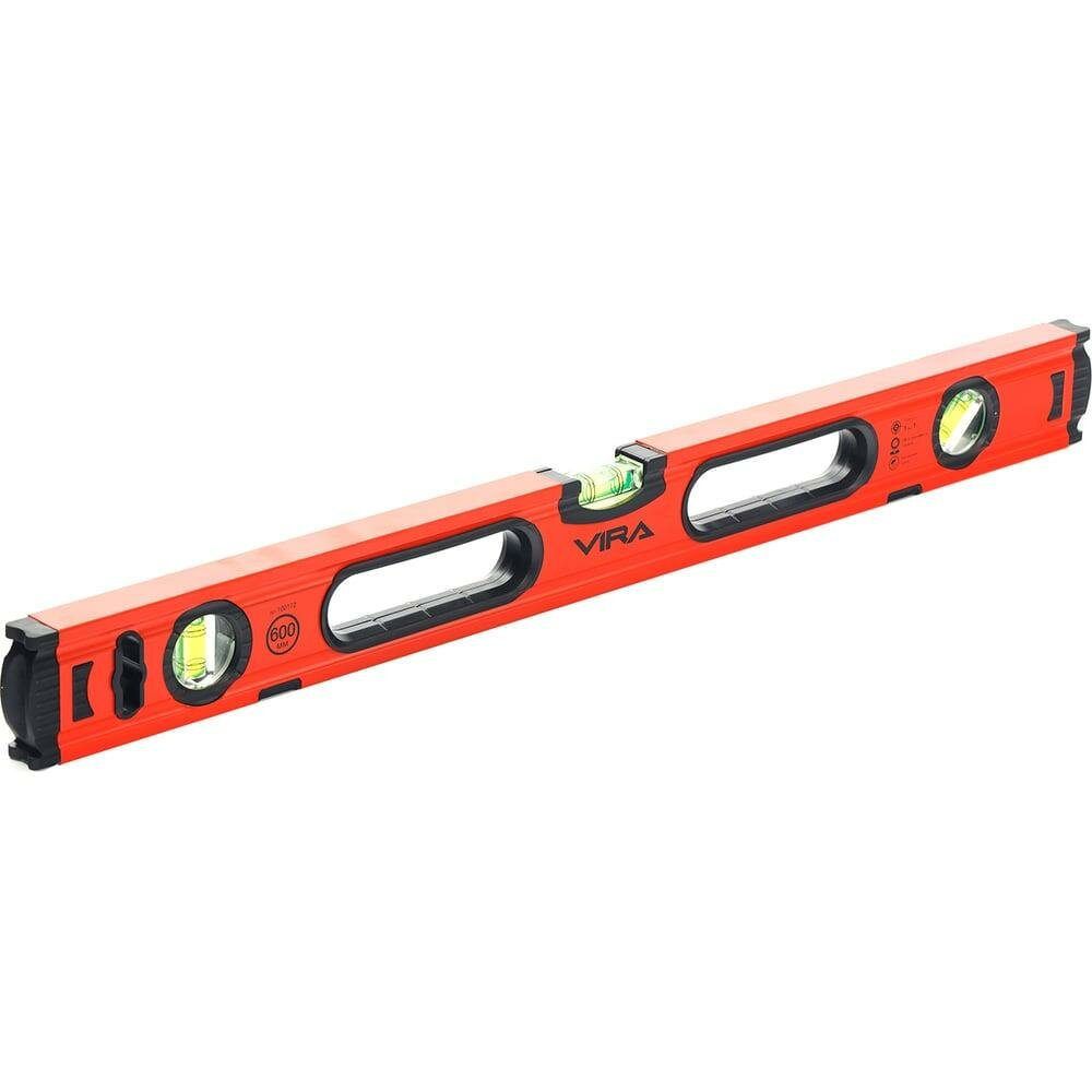 Пузырьковый уровень VIRA 600 мм, с тремя глазками 100172