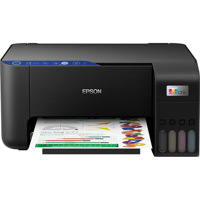 МФУ Epson L3252 Eco tank 103 systems (C11CJ67424), 375 x 179 x 347 мм, 3.9 кг, Черный. [3, 4, 5, 6]