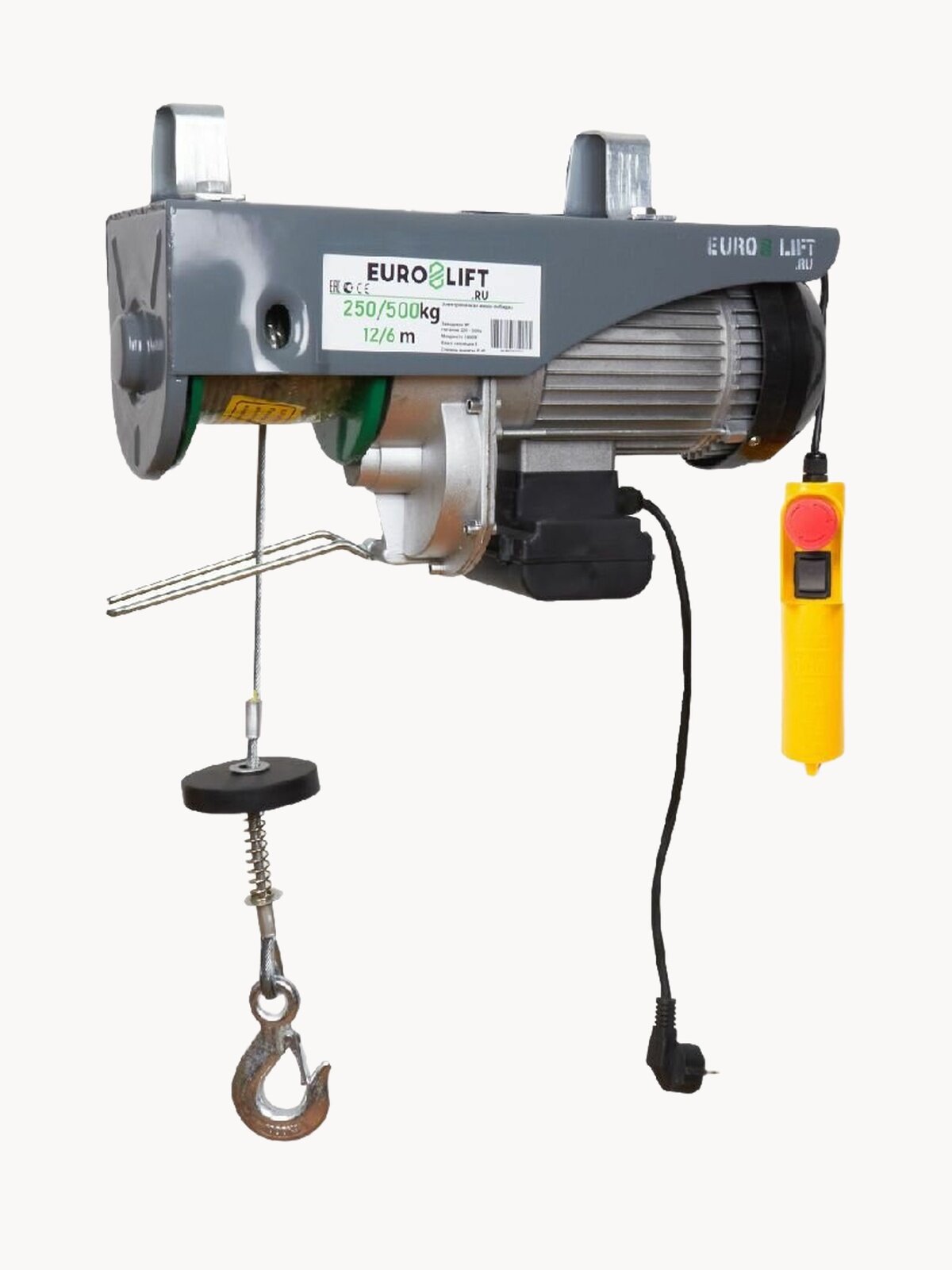Мини таль электрическая стационарная PA 500 (г/п 500 кг, в/п 12м)