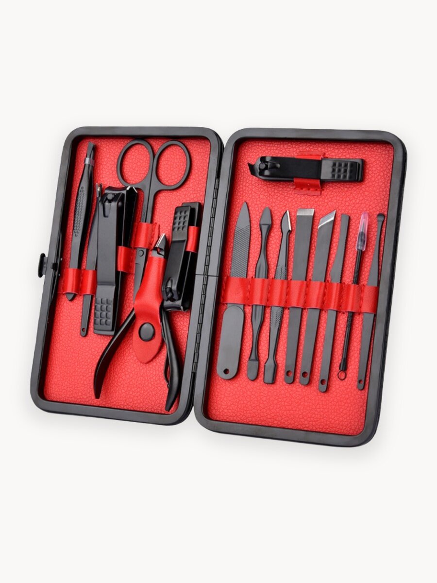 Профессиональный маникюрный набор из 15 предметов MyPads A156-951 для маникюра, педикюра, инструменты по уходу за лицом из высококачественной нер.