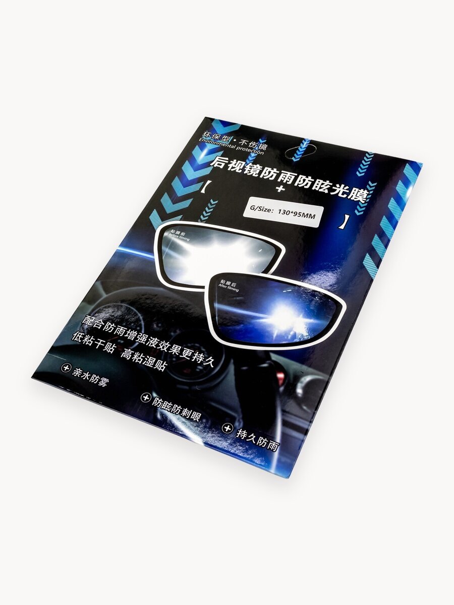 Пленка водоотталкивающая защитная Антидождь 13х9,5см на боковые зеркала Sal-Man универсальная