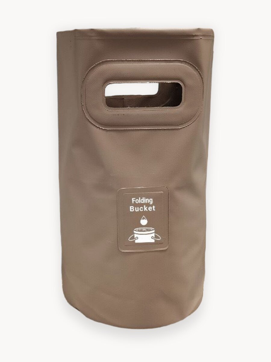 Ведро складное для рыбалки и туризма бежевое ПВХ 20 л, походное