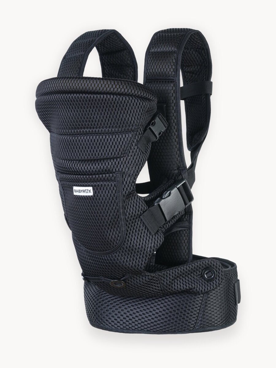 Эргорюкзак для новорожденных кенгуру слинг переноска BABYROX Comfort 3D Mesh черный