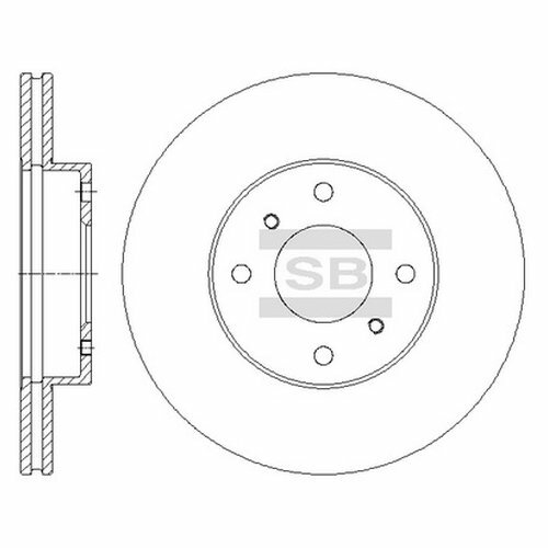 Диск тормозной Hi-Q SD4231 для Nissan 180SX, 200SX, Almera II, Primera