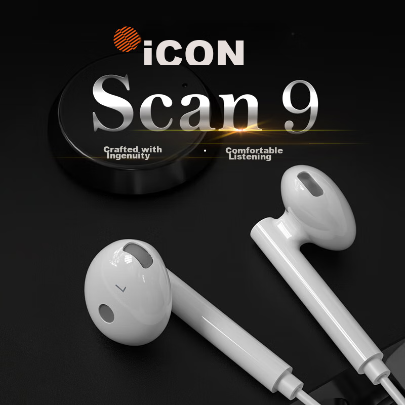 Наушники-мониторы Aiken Scan9 с 3.5 мм проводным интерфейсом для трансляций и радиовещания Цвет：In-Ear Scan9