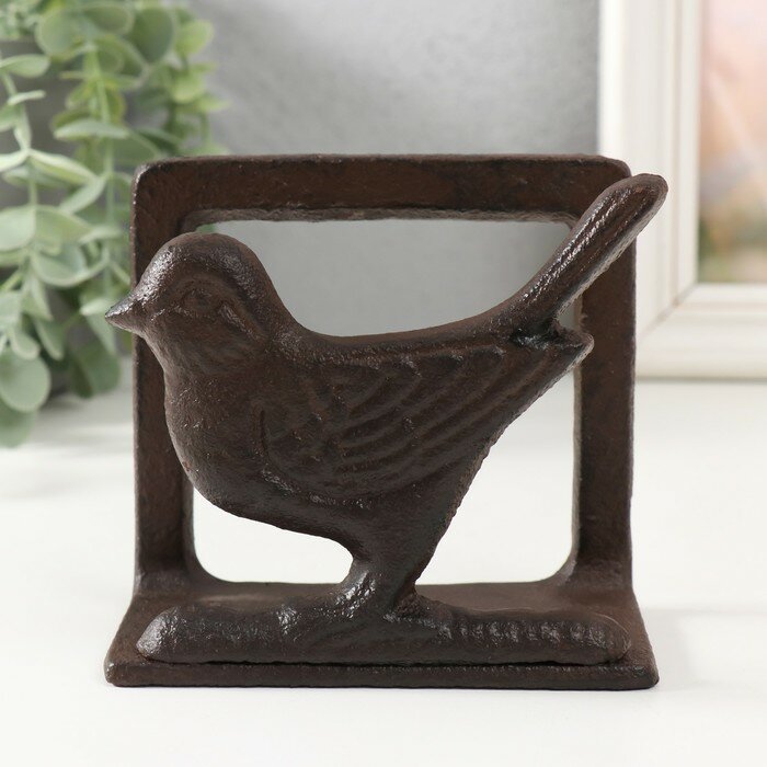 Фигурка-салфетница чугун «Птица», 10.5×6.4×11.5 см