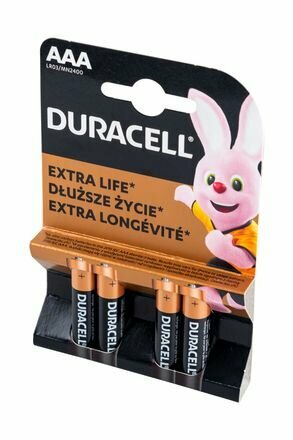 Батарейки Duracell BASIC new 4шт. мизинчиковые/AAA/LR03