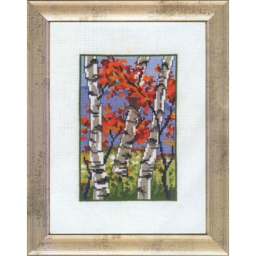 Набор для вышивания Три березы(осень) 14 x 19 см PERMIN 92-9128