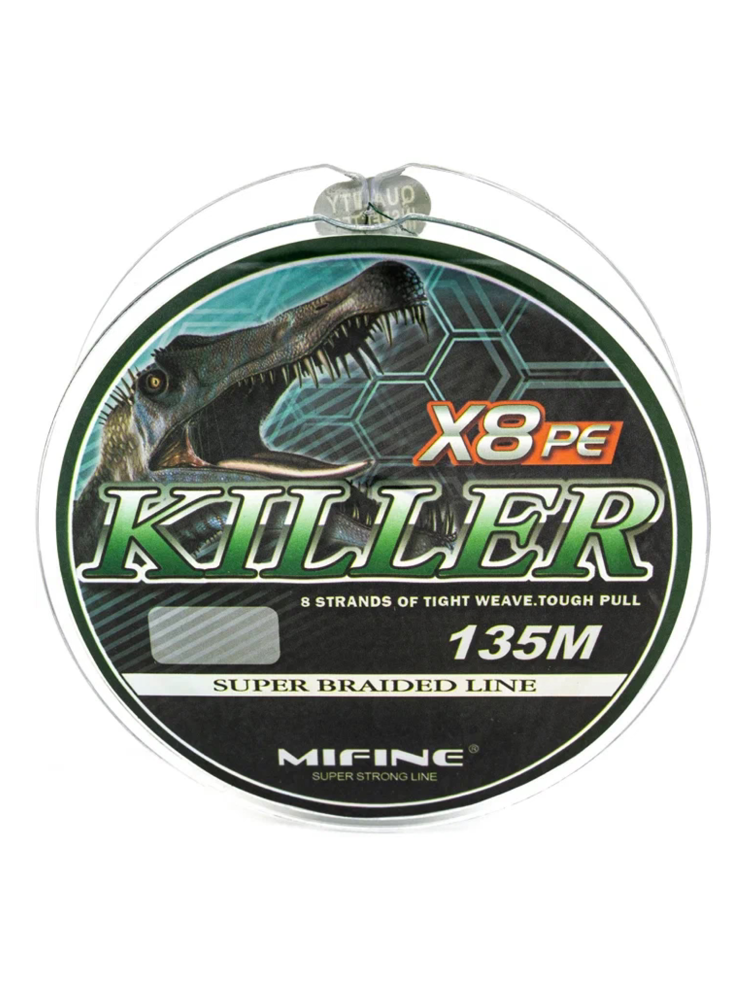 Плетеный шнур для рыбалки Mifine KILLER X8 PE 135м Green 0.18мм 17.4кг