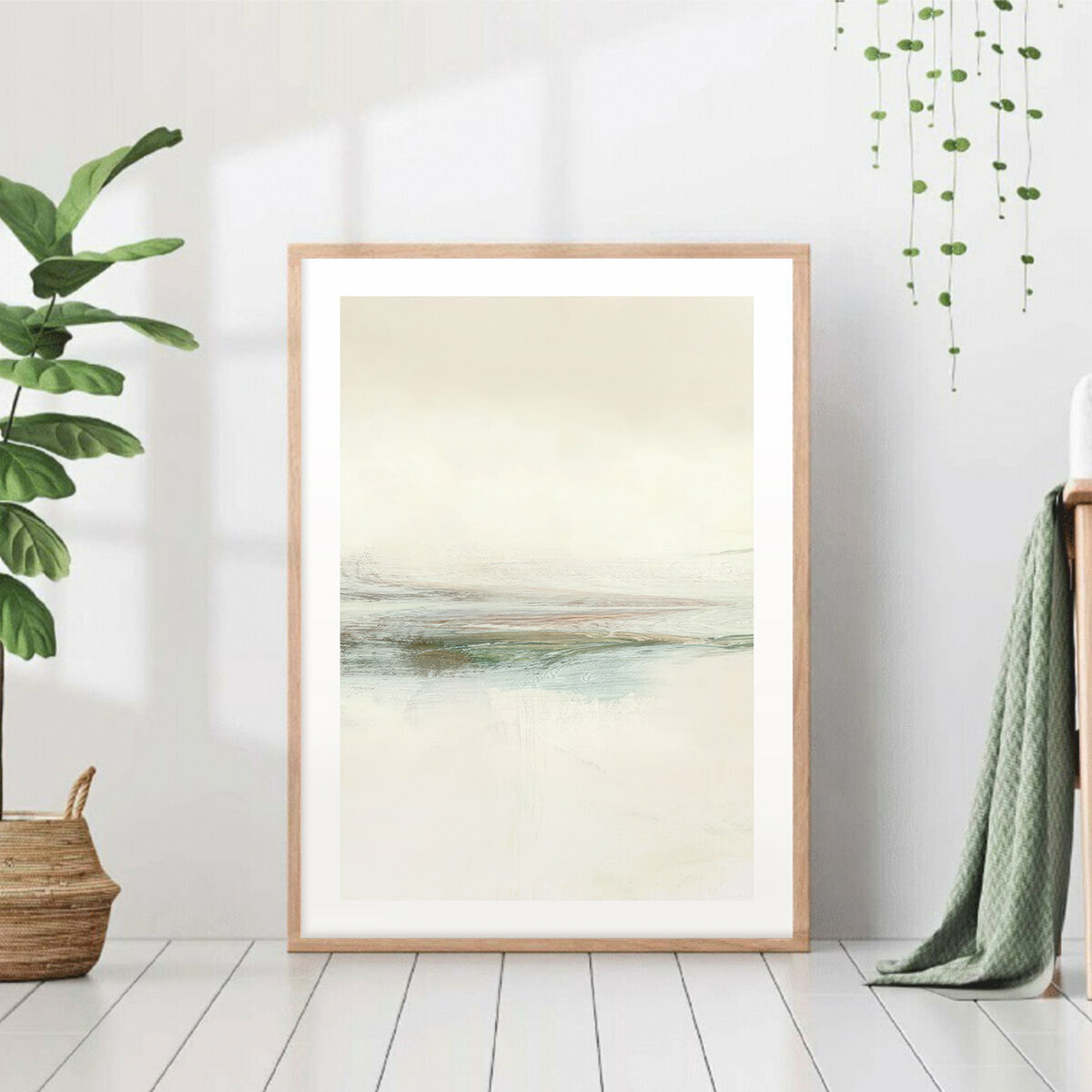 Постер "Серый абстрактный пейзаж" 40х50 см без рамки на стену для интерьера