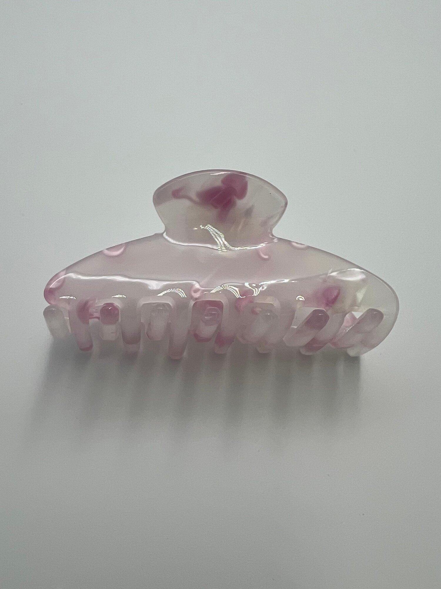 Заколка-краб, розовый цвет, 6,5 см, 1 шт.