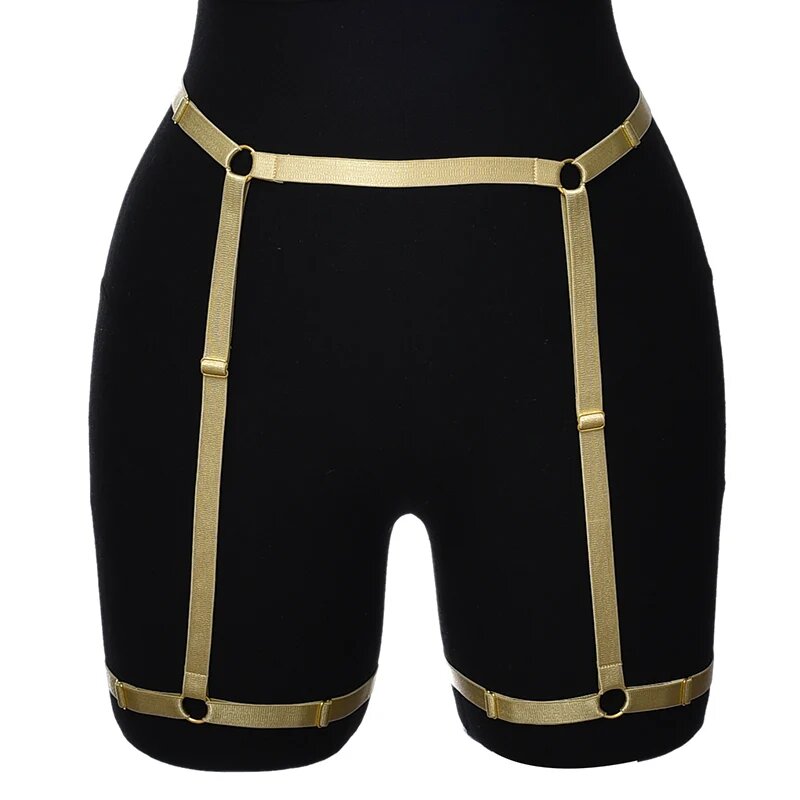 Гоth ажурный пояс для чулок JLX.HARNESS Черный, N-P0197-THS