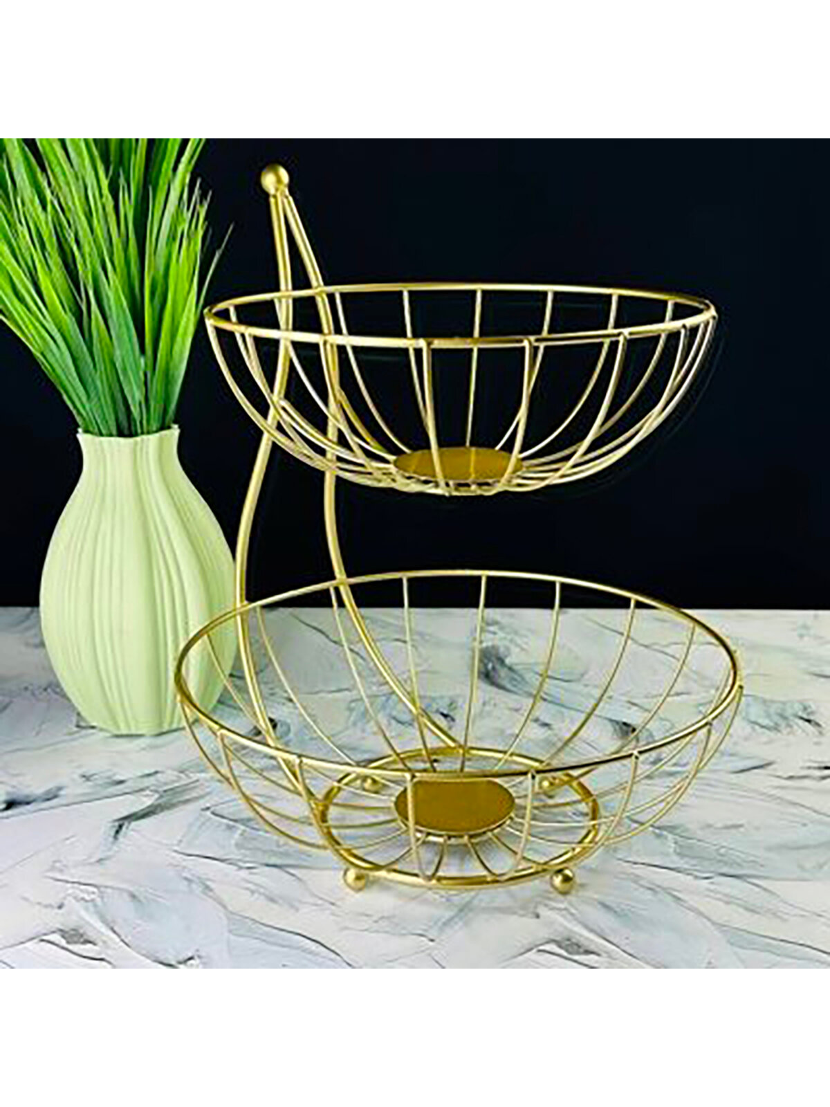 Двухъярусная фруктовница/конфетница 26см