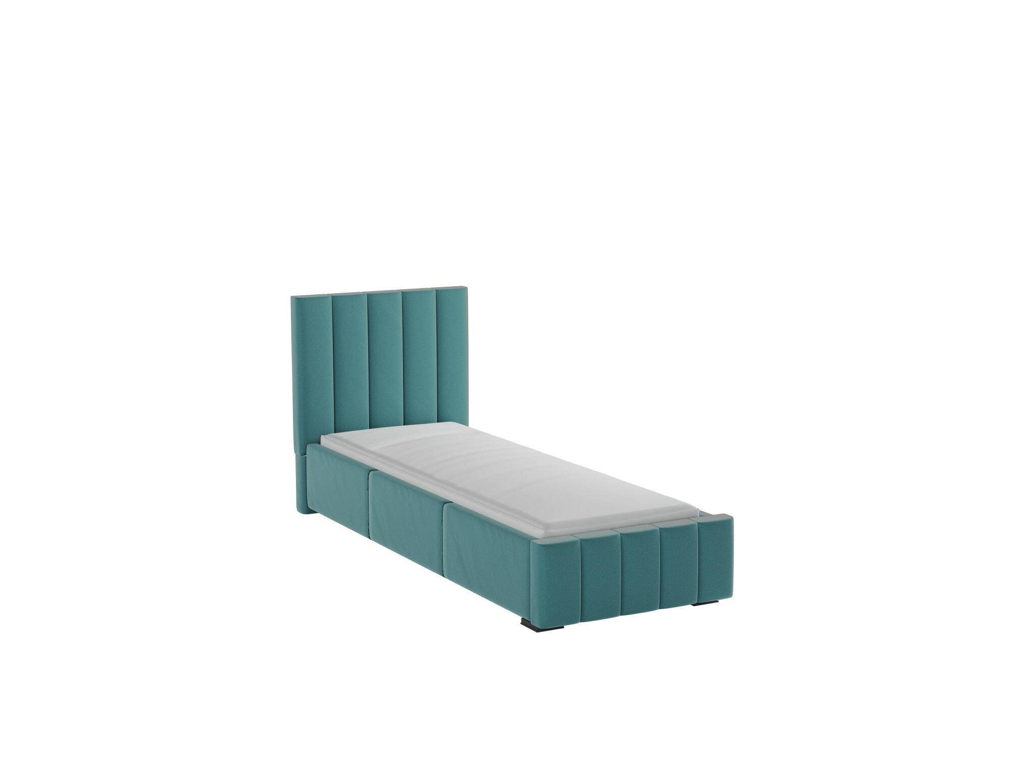 Кровать интерьерная, велюр 900, велюр бирюза, подъемный механизм