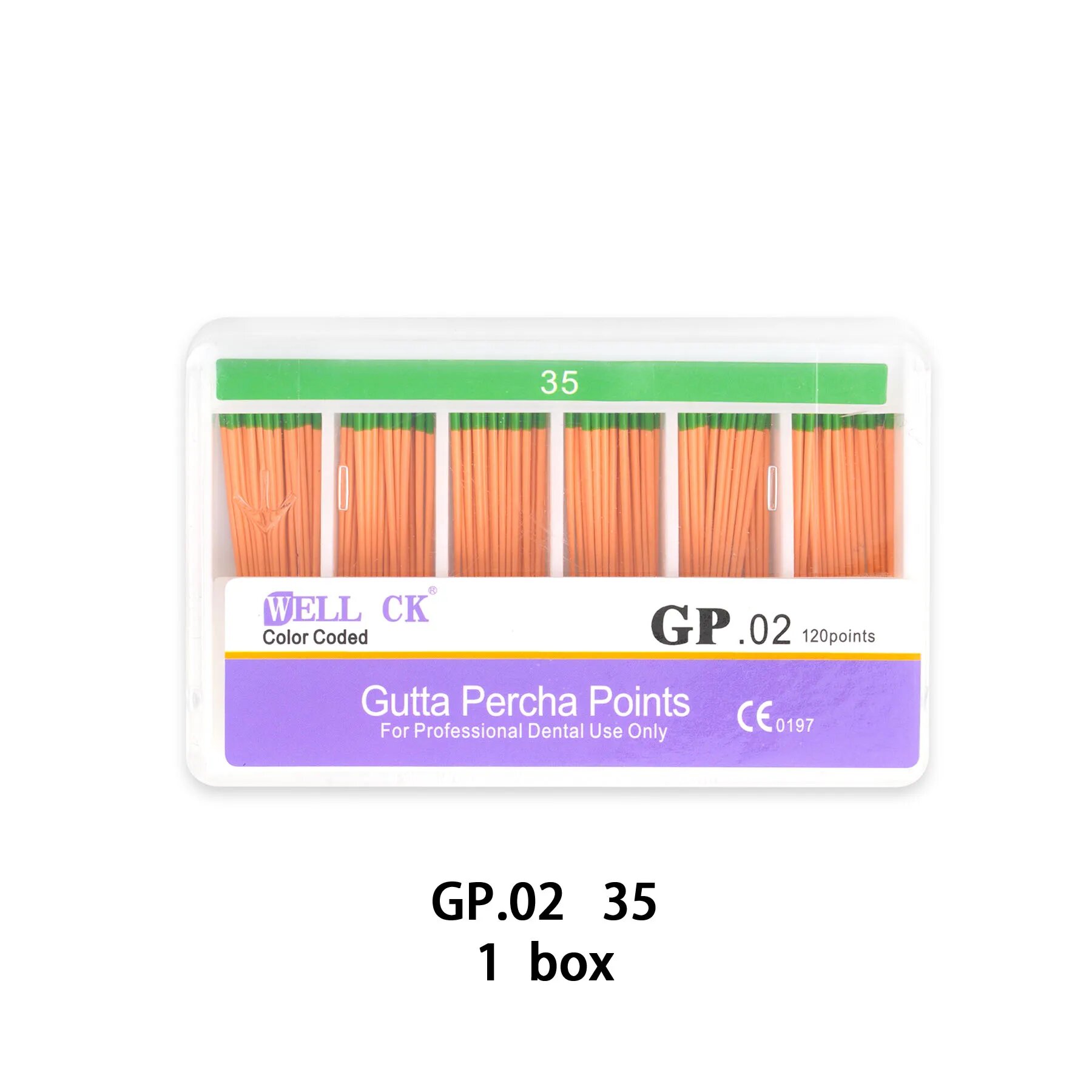 Gutta Percha Points GP.02 Taper Size 35, 120шт
