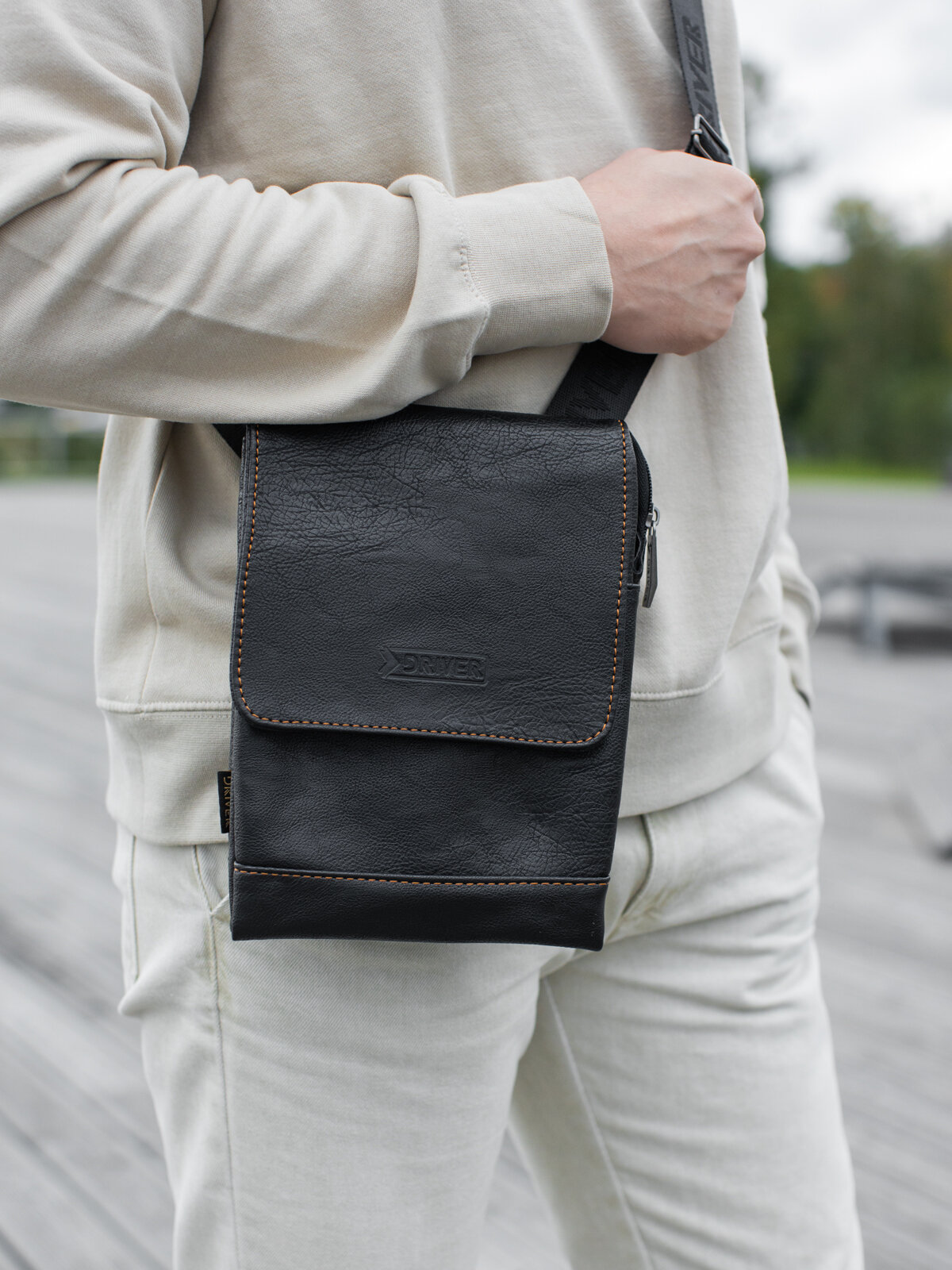 Сумка кросс-боди Driver DRIVER Crossbody «Modern» MD6, фактура гладкая, черный — фото 1