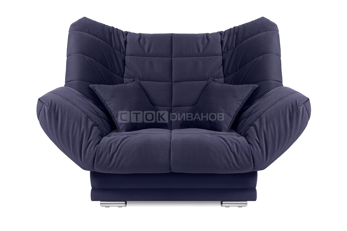 Кресло Сток Диванов Марко Ultra фиолетовый, механизм клик-кляк, съёмный чехол